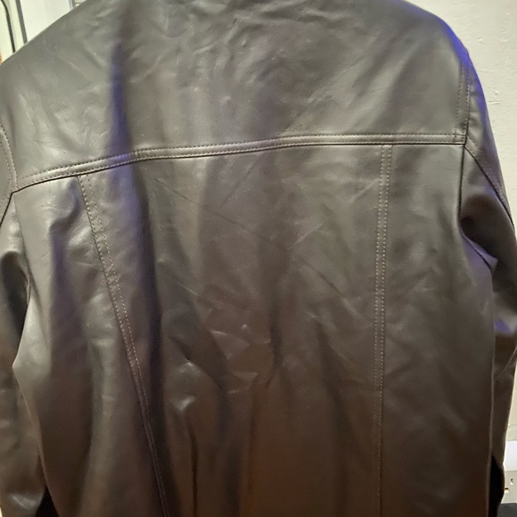 Armani Collezioni | Jackets & Coats | Collezioni Italia Brown Leather ...